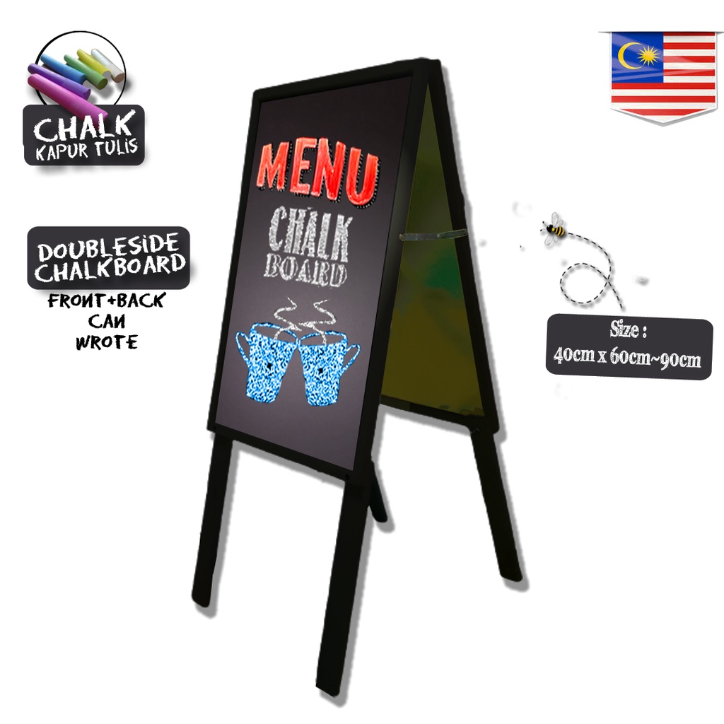 A2 (40cm*60cm~90cm) Chalkboard Blackboard Papan Hitam BIG MENU Board ...