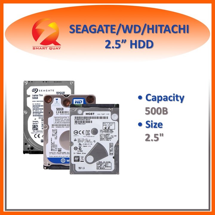 SEAGATE/WD/HITACHI/TOSHIBA 500GB 2.5" SATA LAPTOP HDD (USED) | Shopee Malaysia