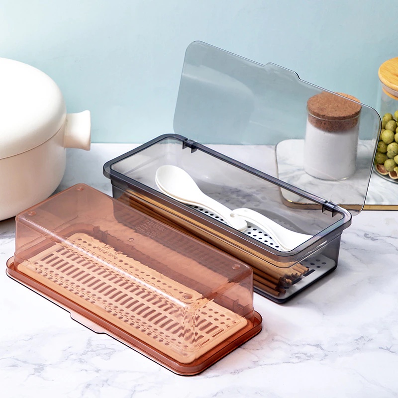 Cutlery Storage Tray Holder Tableware Organizer Spoon Fork Storage Box ...