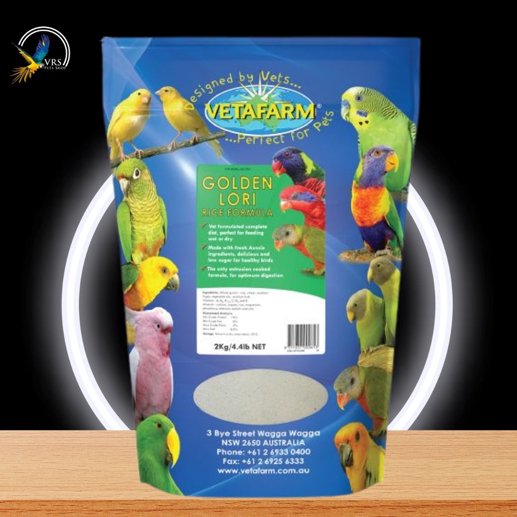 VETAFARM GOLDEN LORI RICE FORMULA // ORIGINAL PACK // 2KG | Shopee Malaysia