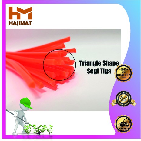 Heavy Duty Triangle Shape Nylon Grass Trimmer Line / Tali Mesin Rumput Segi Tiga Tahan Lasak ...