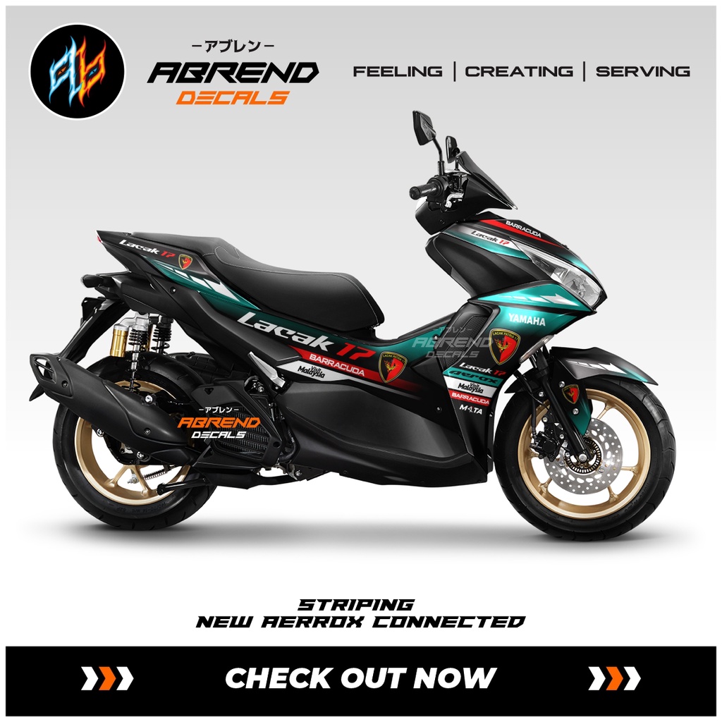 Aerox Connected Custom Design Striping / Yamaha New Aerox 2021 ...