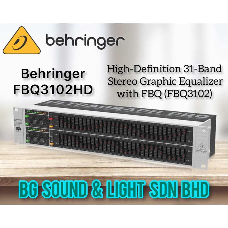 Behringer FBQ3102HD High-Definition 31-Band Stereo Graphic Equalizer ...