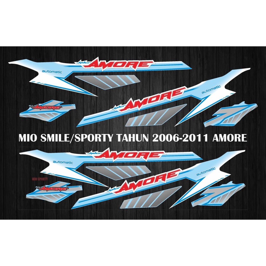 Mio SPORTY/MIO SMILE STRIPING DECAL Sticker 2006-2011 AMORE | Shopee ...