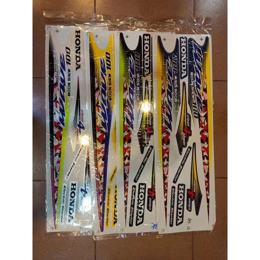 Wave100 W100 Stiker Cover Set | Shopee Malaysia