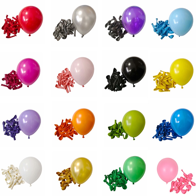 Belon Wholesale 10pcs 5inch Gold Silver Red Small Latex Balloons for ...