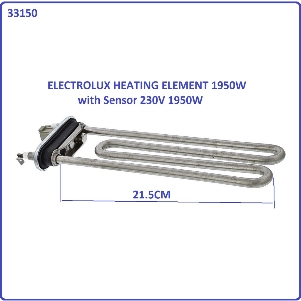 ELECTROLUX HEATING ELEMENT 1950W with NTC Sensor 230V for Drum washing ...