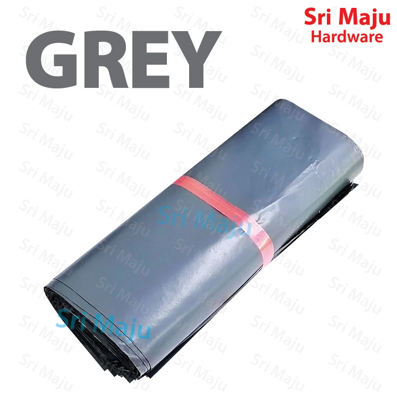 MAJU 17x30 White Black Quality Courier Plastic Bag Packing Poslaju J&T ...