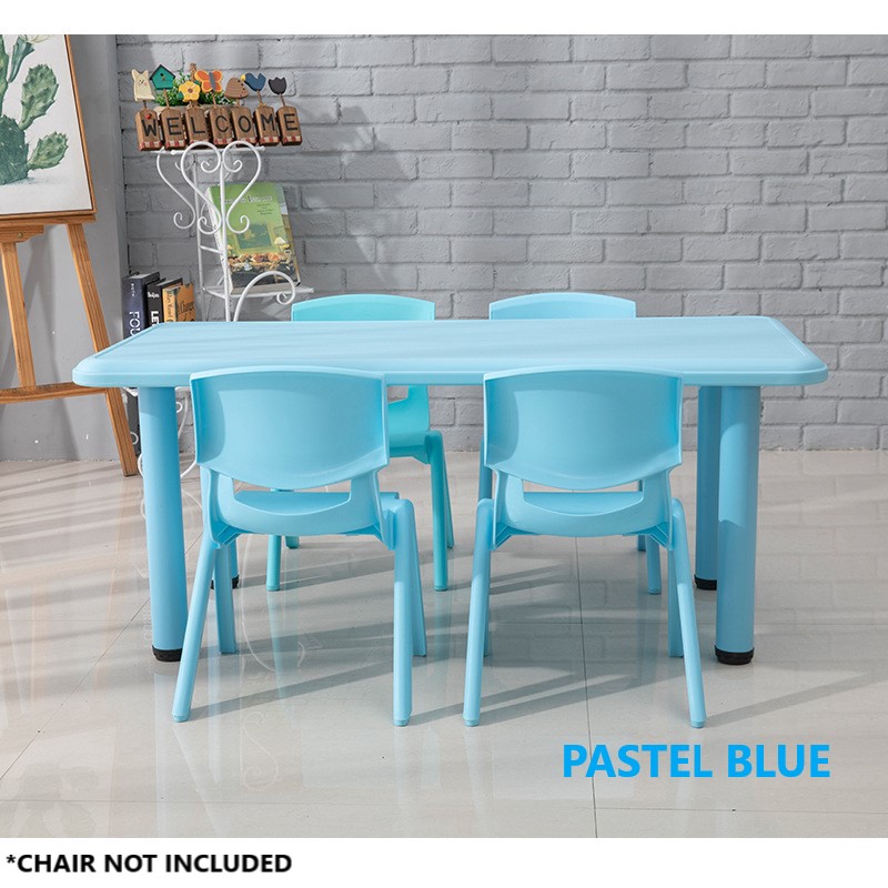 Kindergarten Rectangular Kid Study Table with Adjustable Table Height ...