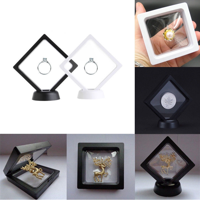 7x7cm Magic 3D Albums Frame Floating Jewelry Display Stand Coin Medal ...