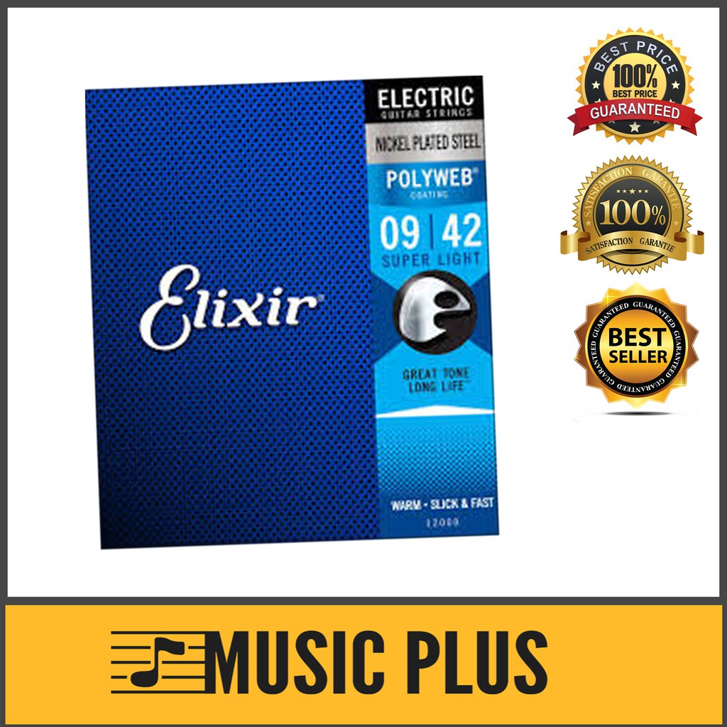 Elixir 12000 Electric Guitar String Super Light (009-42) POLYWEB | Shopee Malaysia