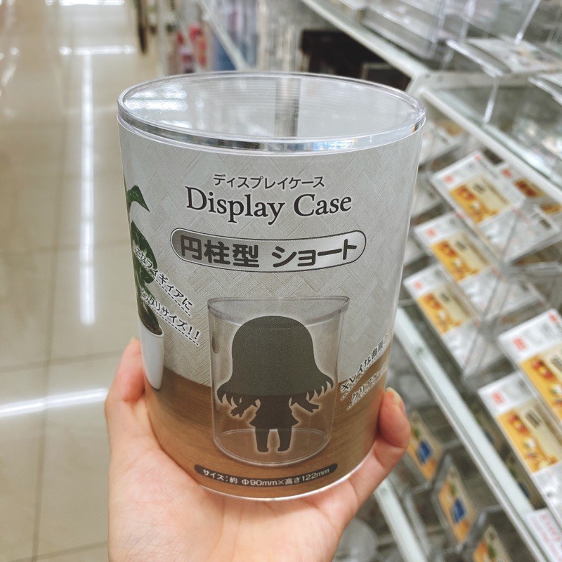Daiso Clear Cylinder Container Display Case Casing Display Box Silinder ...