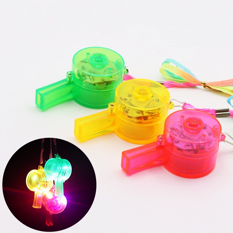 Flashing LED Whistle Light Up In the Dark Noice Maker Toys For Kids ...
