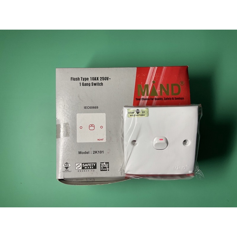 Mind switch 1g1w/2g1w / 13Aswitch socket outlet SIRIM | Shopee Malaysia