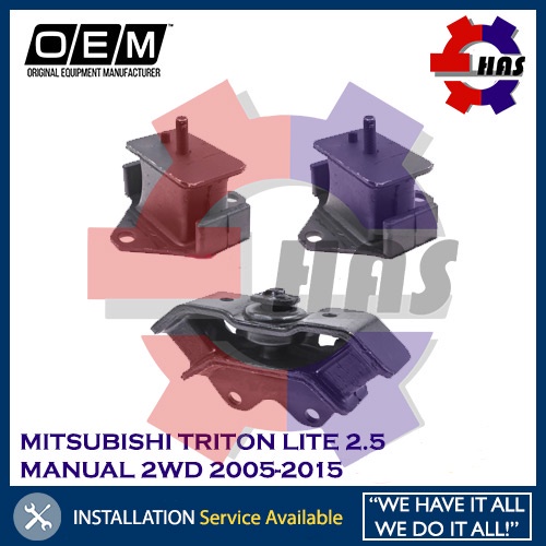 ENGINE MOUNTING SET MITSUBISHI TRITON LITE 2.5 MT 2WD 2005-2015 (3pcs ...