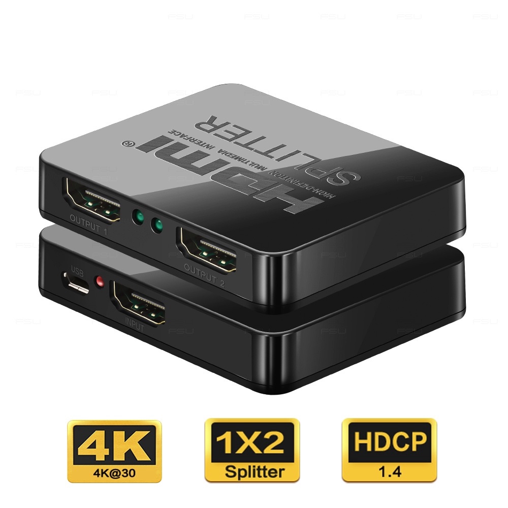 HDCP 4k HDTV Splitter Full HD 1080p Video Switch Switcher 1X2 Split 1 ...