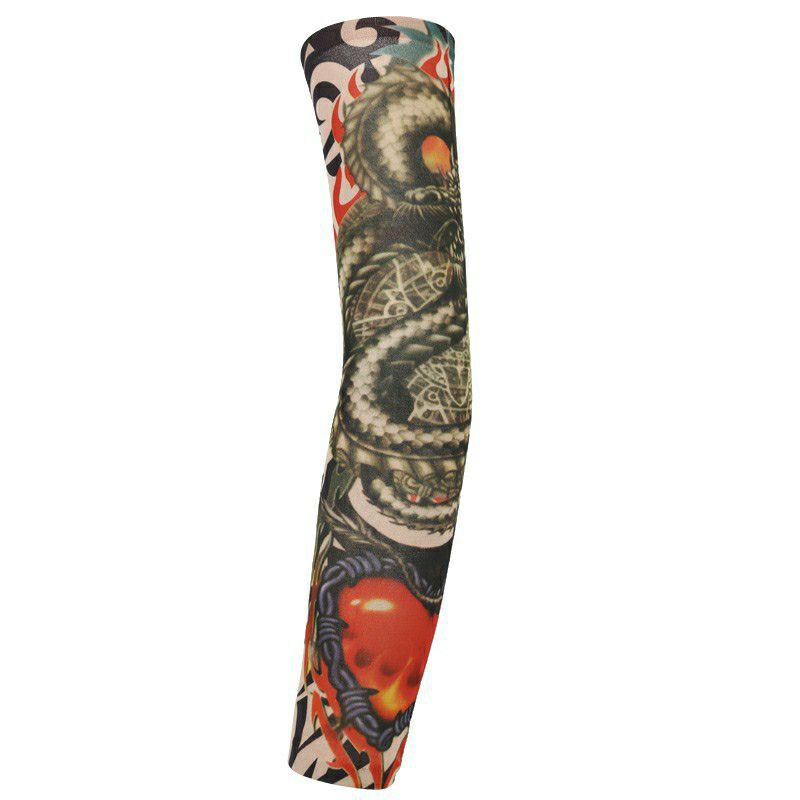Arm Sleeve, Hand sock Tatoo. Anti UV / Dust Outdoor motocycle cycling ...