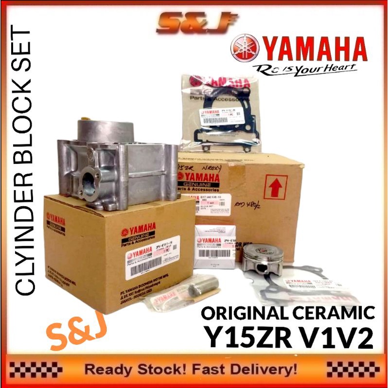 100% Y15ZR Y15 V1V2 FZ150 V3 2PV ORIGINAL YAMAHA CLYINDER BLOCK SET ...