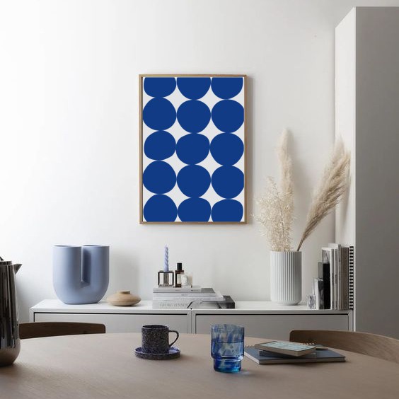 [FRAMED] Klein Blue Abstract Art Print Poster Wall Decoration Painting ...