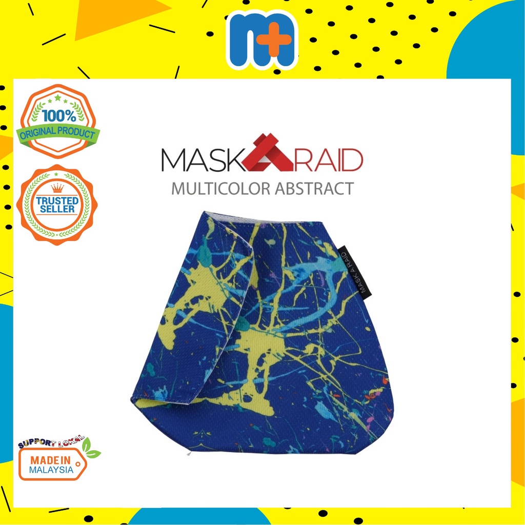 [MPLUS] MASKARAID Mask Bag with IONIC+ Multicolor Abstract | Shopee ...