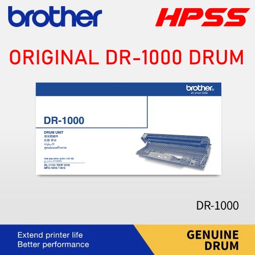 Brother DR1000 Original Drum DR-1000 HL-1110/1210W/DCP-1510/1610W/MFC ...