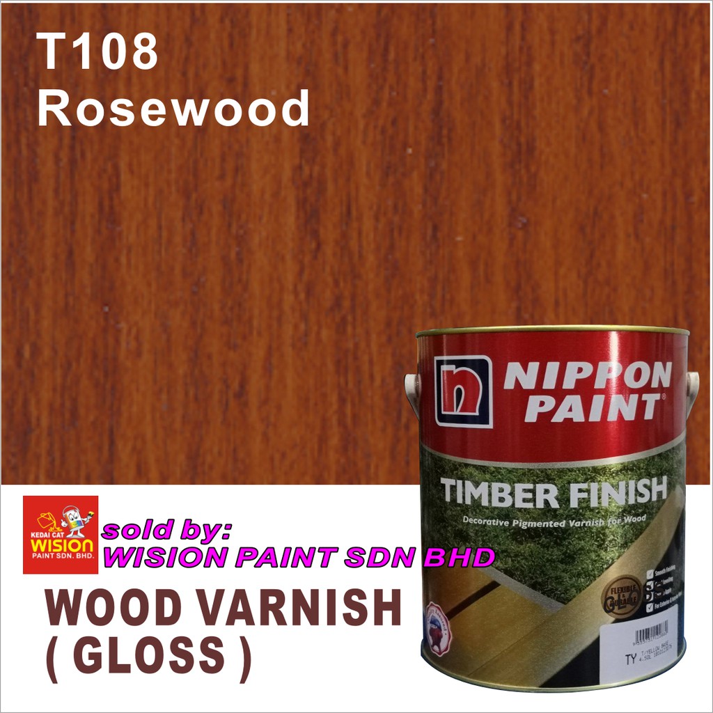 T108 ROSEWOOD TIMBER FINISH ( 1L ) NIPPON PAINT / DECORATIVE PIGMENTED ...