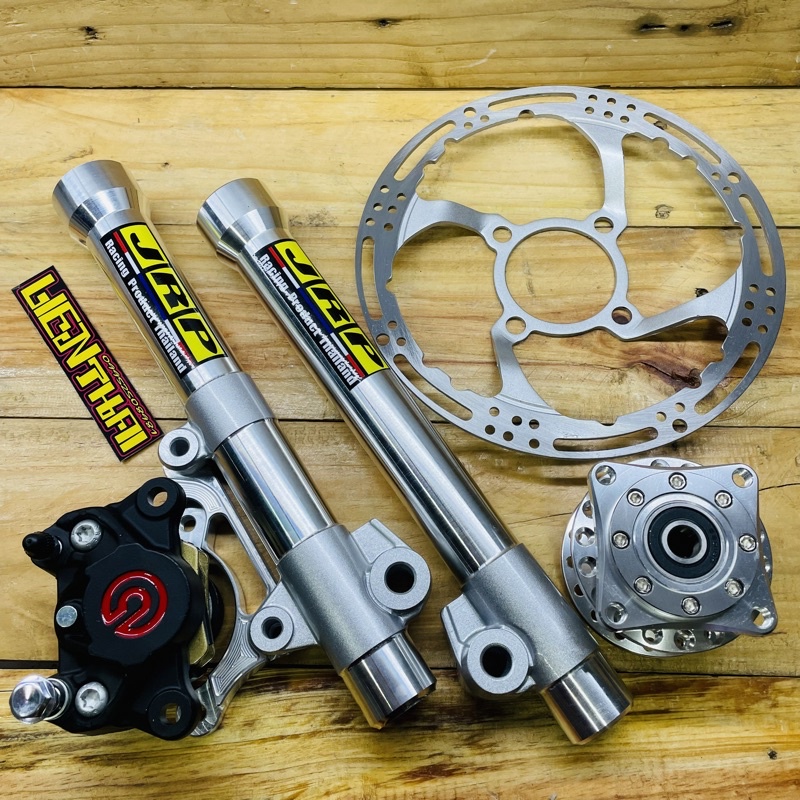 LIGTHEN TUBE +CALIPER 2POT W/ BRACKET +EARL'S +DISC - WAVE ,RS125 ...