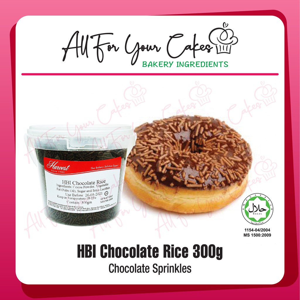 HALAL Chocolate RIce/Chocolate sprinkle (Size:300gm/100gm) | Shopee ...