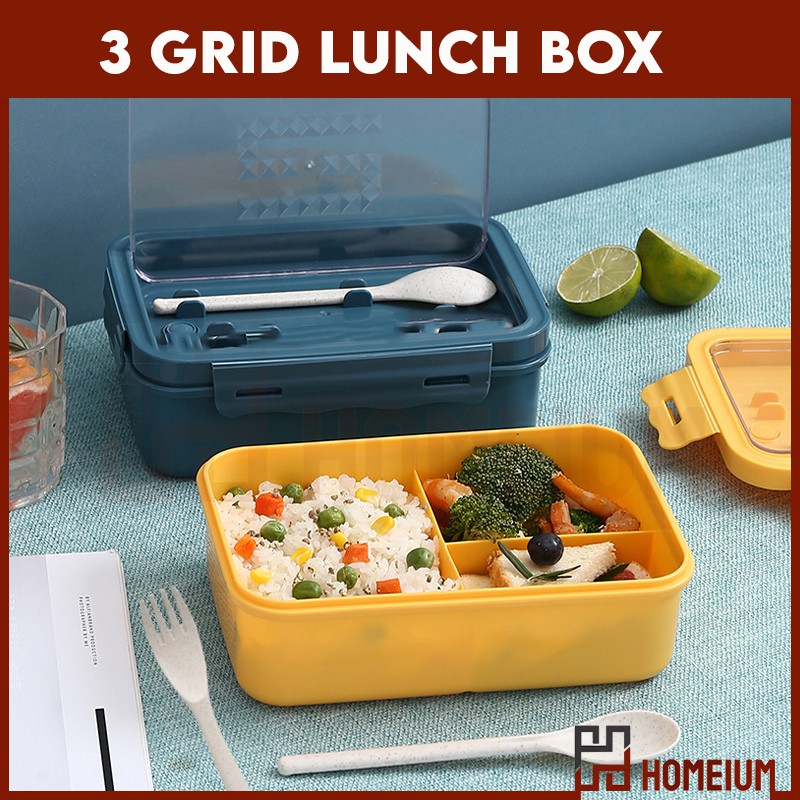 Homeium LUNCH BOX TUPPERWARE Japanese Lunch Box Portable with Spoon ...
