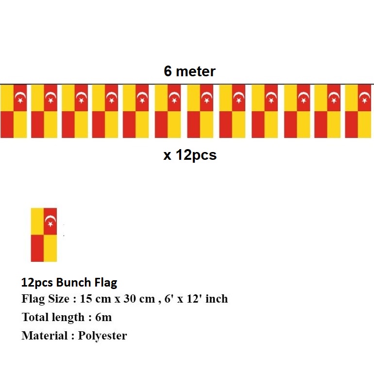 Malaysia Bunch Flag All States Bunch Flag Bendera Kecil Malaysia ...