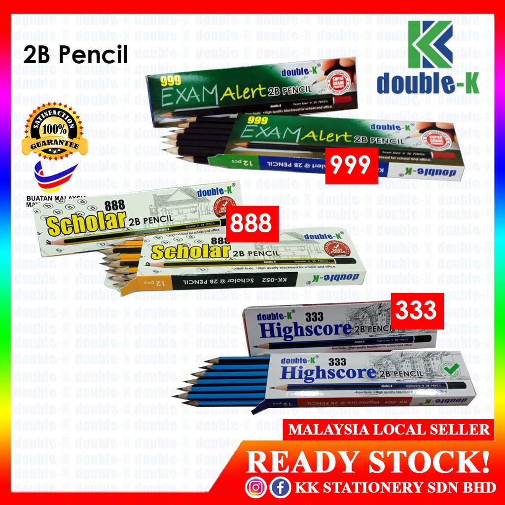Double-K 333/888/999 2B Pencil 12'S - RM16.80/pck (6box per pck ...