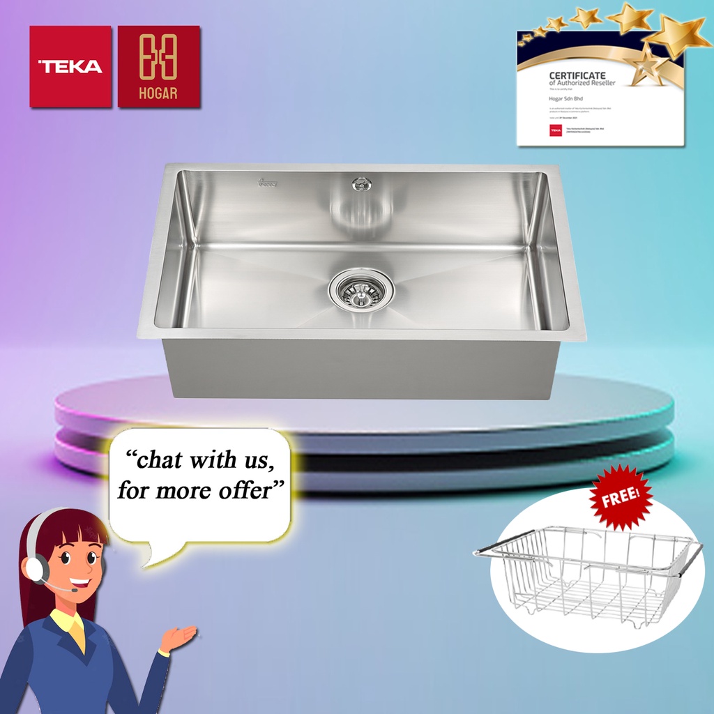 Teka Sink ARQ 70 45 | Sinki Dapur | Large Single Bowl Sink | Under ...