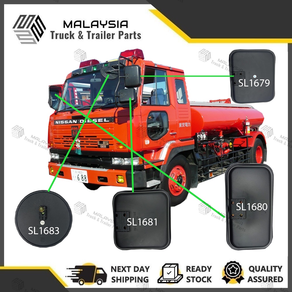 NISSAN L6 CW52 CW53 CW54 SIDE MIRROR CERMIN SISI (SL1681/SL-1681)( SL1680/SL-1680)( SL1679/SL ...