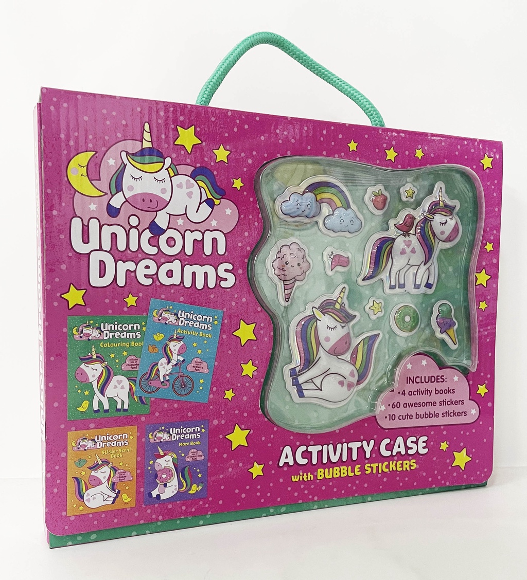 Unicorn Dreams Bubble Stickers 4 Cute Books Gift Set for Kids with 4 ...