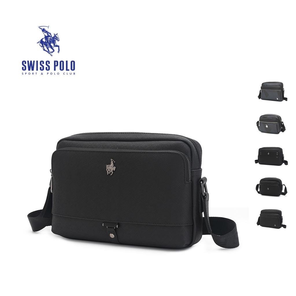 Swiss Polo Monogram Sling Bag - Black SXP 336/SXP 334/SXP 335/SXV 307 ...