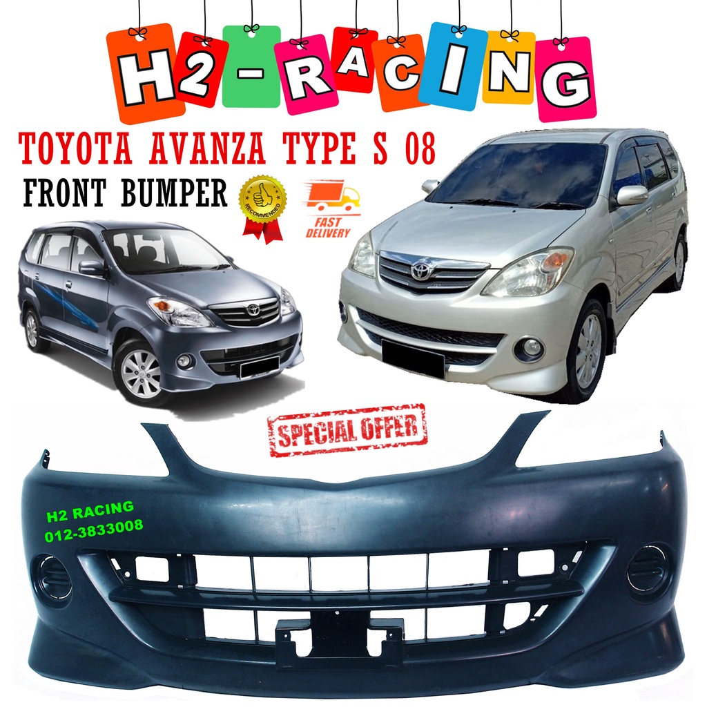 TOYOTA AVANZA TYPE S 2008 FRONT BUMPER / BUMPER DEPAN (MATERIAL PP ...