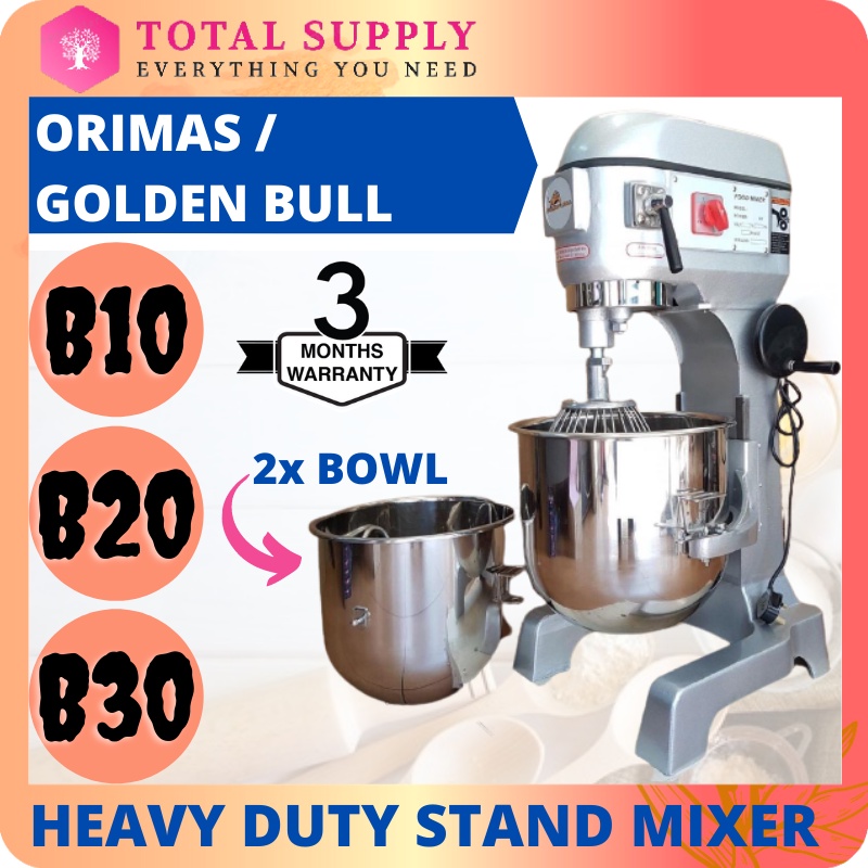 【LOW SHIPPING FEE!!】B10 / B20 / B30 GOLDEN BULL ORIMAS HEAVY FOOD MIXER ...