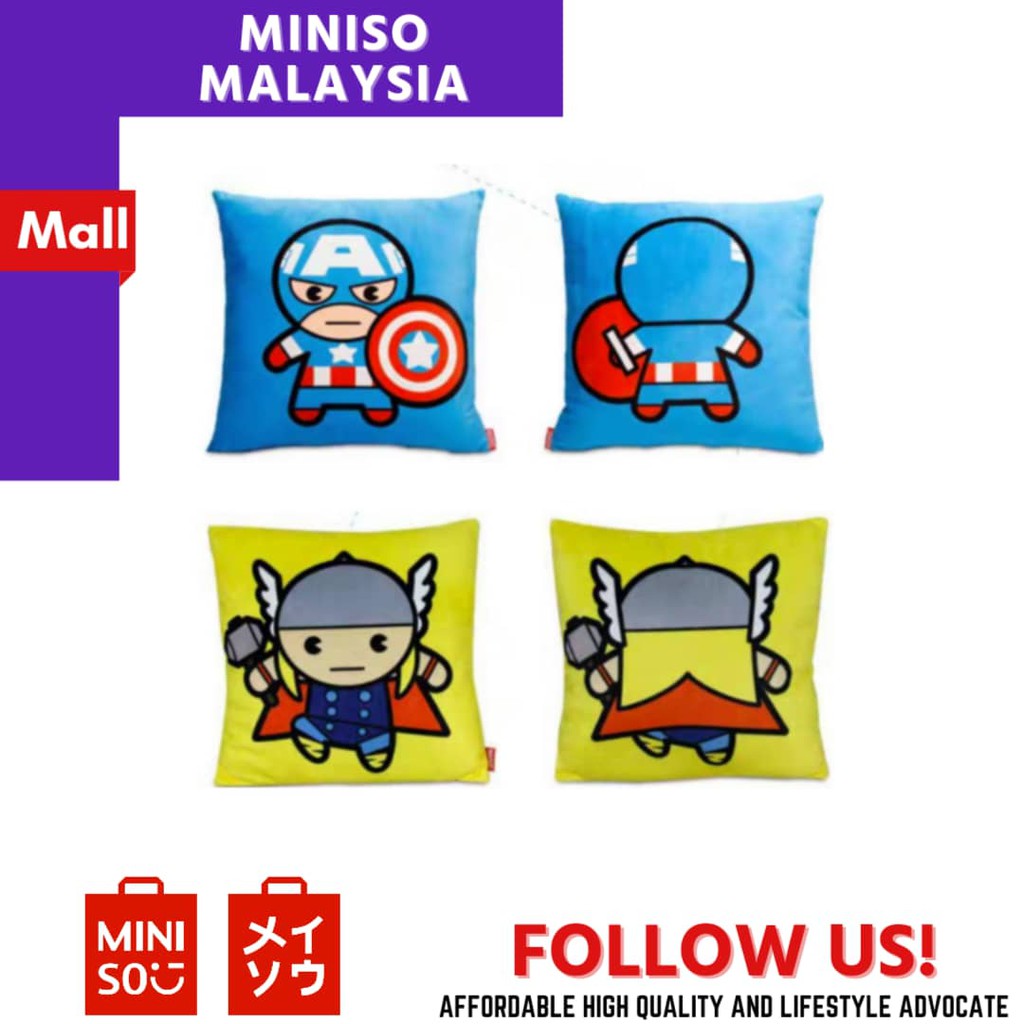 MINISO Marvel Character Spiderman / Captain America / Thor Pillow Sofa ...