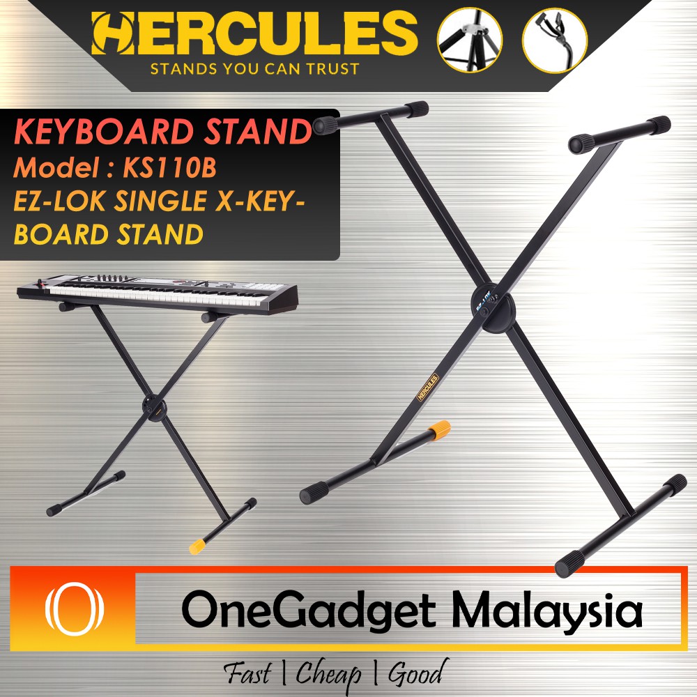 Hercules KS110B EZ-LOK Single X-Keyboard Stand Keyboard | Shopee Malaysia