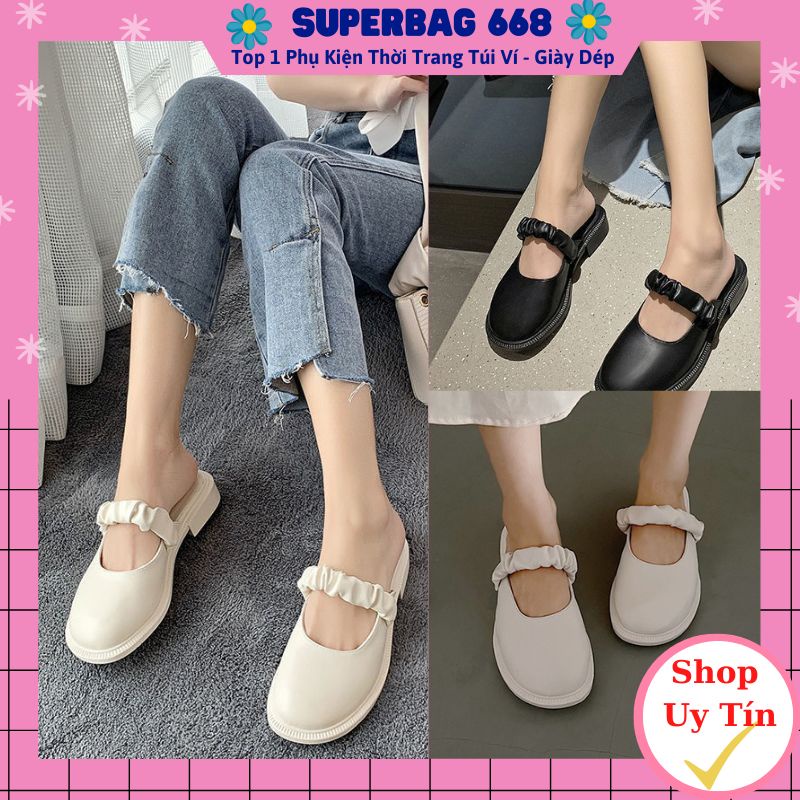 Korean Style Soft Leather Lady Mules In Vintage Style Superbag668 216 ...