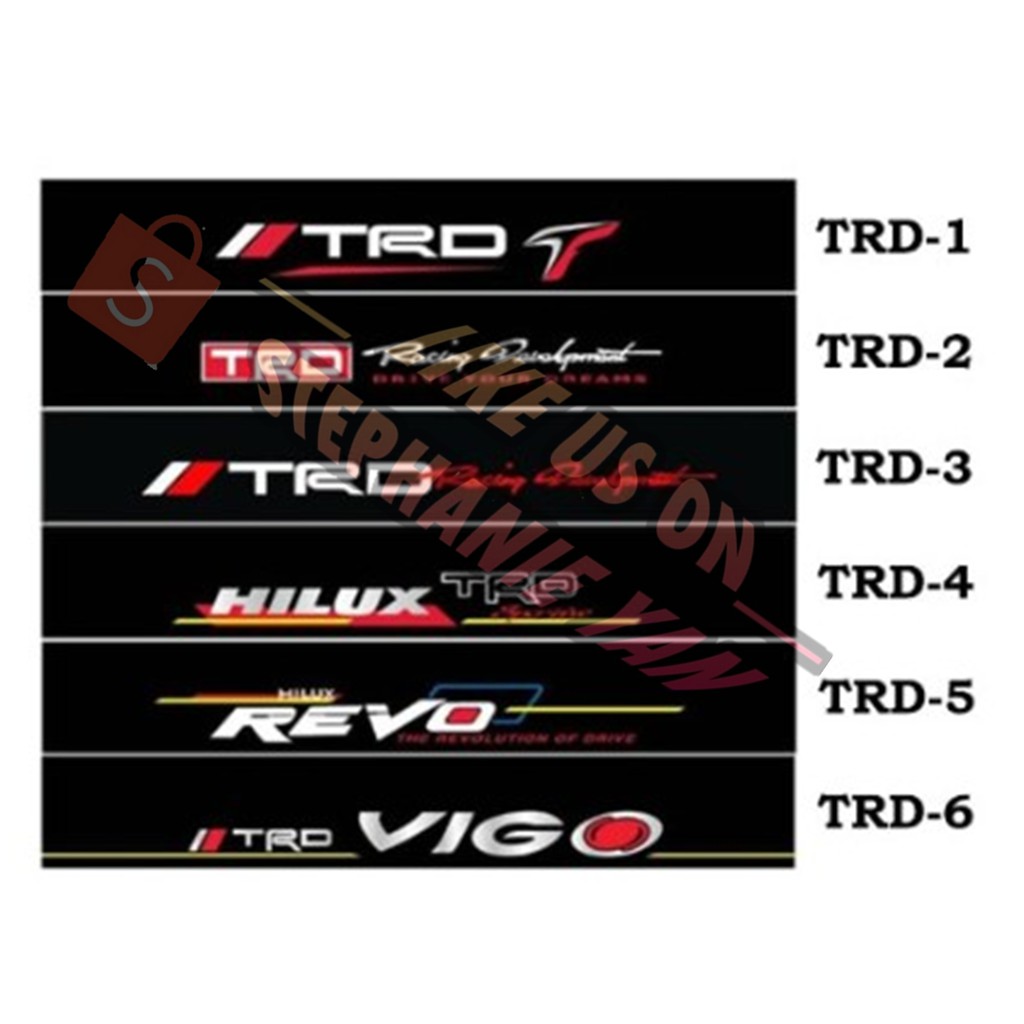 TOYOTA TRD HILUX REVO FRONT WINDSCREEN STICKER | Shopee Malaysia