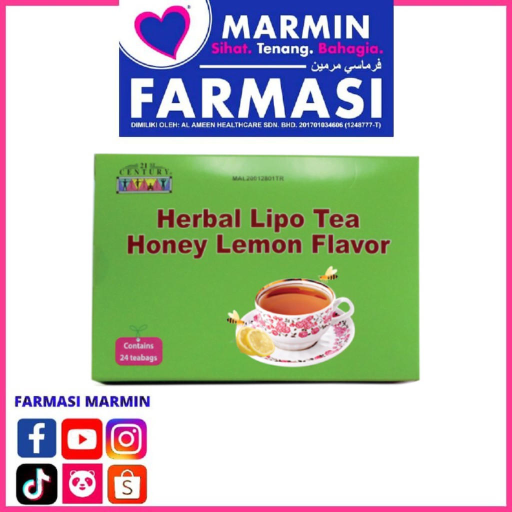 Herbal Lipo Tea - Honey Lemon flavour 24's | Shopee Malaysia