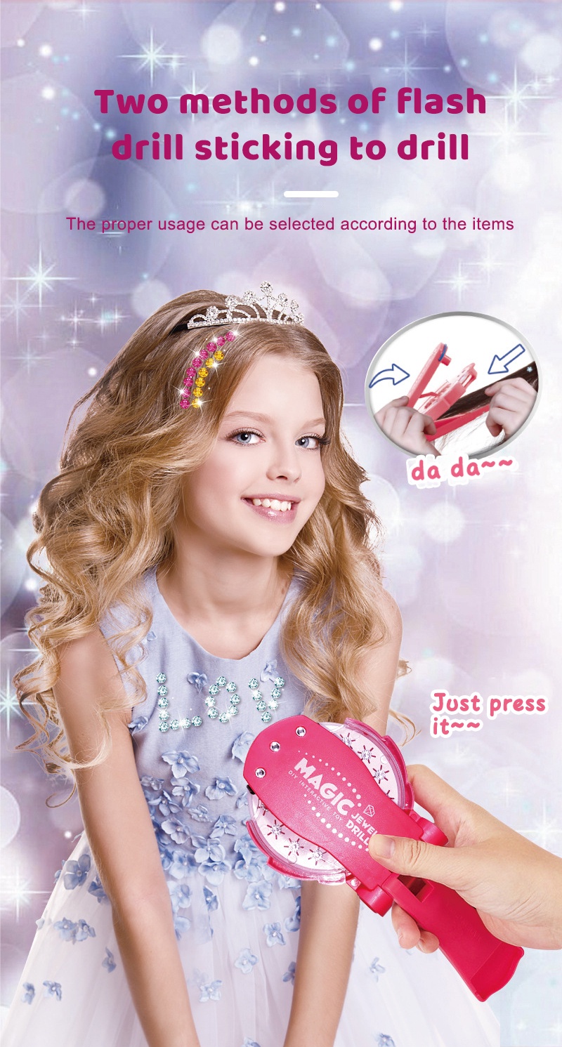 180 Gems Blingers Deluxe Set Girls DIY Hair Design Toys Diamond Hair ...