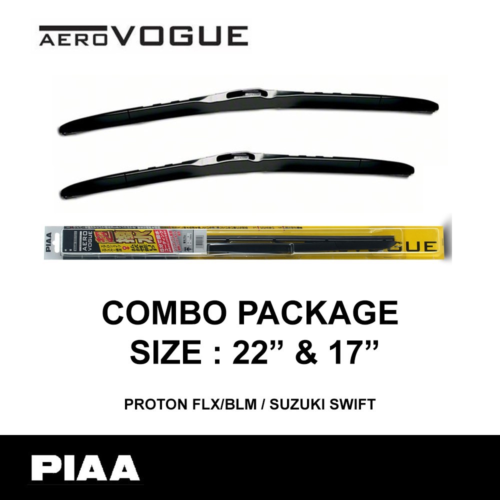 （Combo) 22/17 PIAA - Aero Vogue Silicone Wiper Proton BLM/FLX/Suzuki Swift | Shopee Malaysia
