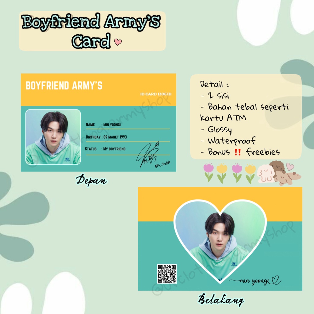 Boyfriend BtS ID card | Shopee Malaysia