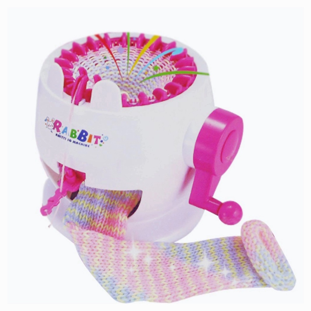 Homeflix Rabbit Knitting Machine Smart Weaver for All Kids (White/Pink ...