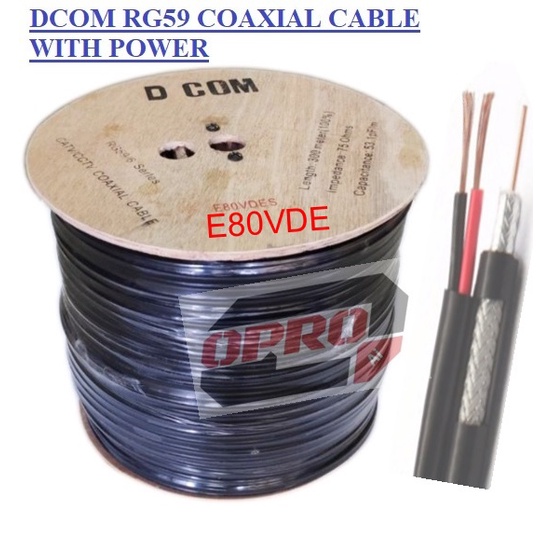 [Test-Passed] DCOM RG59 E80+2 CORES VDE POWER COAXIAL CABLES 300Meter ...