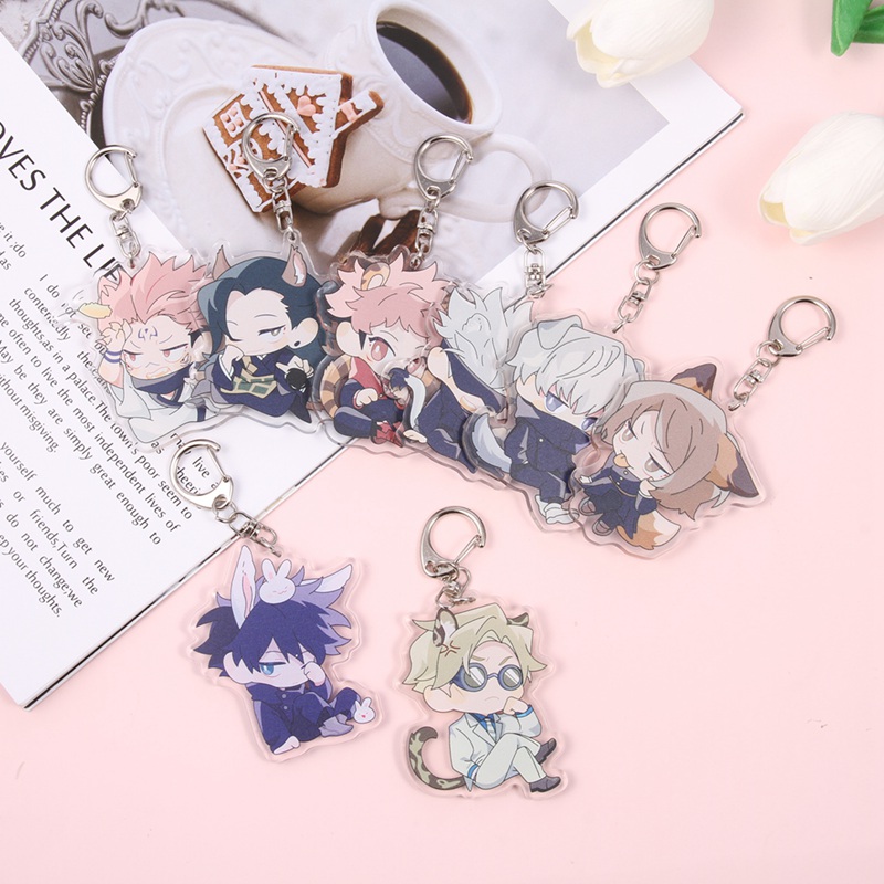 Jujutsu Kaisen Cute Key Chains Fushiguro Megumi Keyrings Acrylic ...