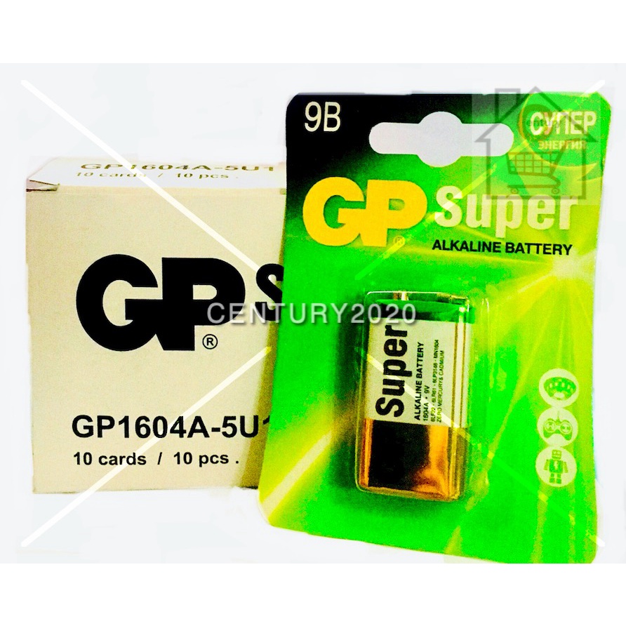 GP 9V Battery Super Alkaline 9V Battery 1604A 10pack/box | Shopee Malaysia