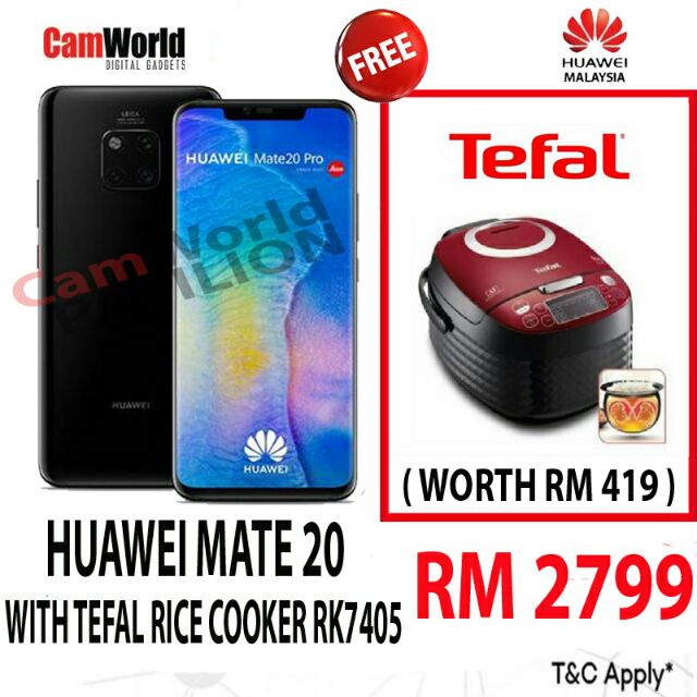 HUAWEI MATE 20 WITH TEFAL RICE COOKER RK7405 (RM2799) | Shopee Malaysia